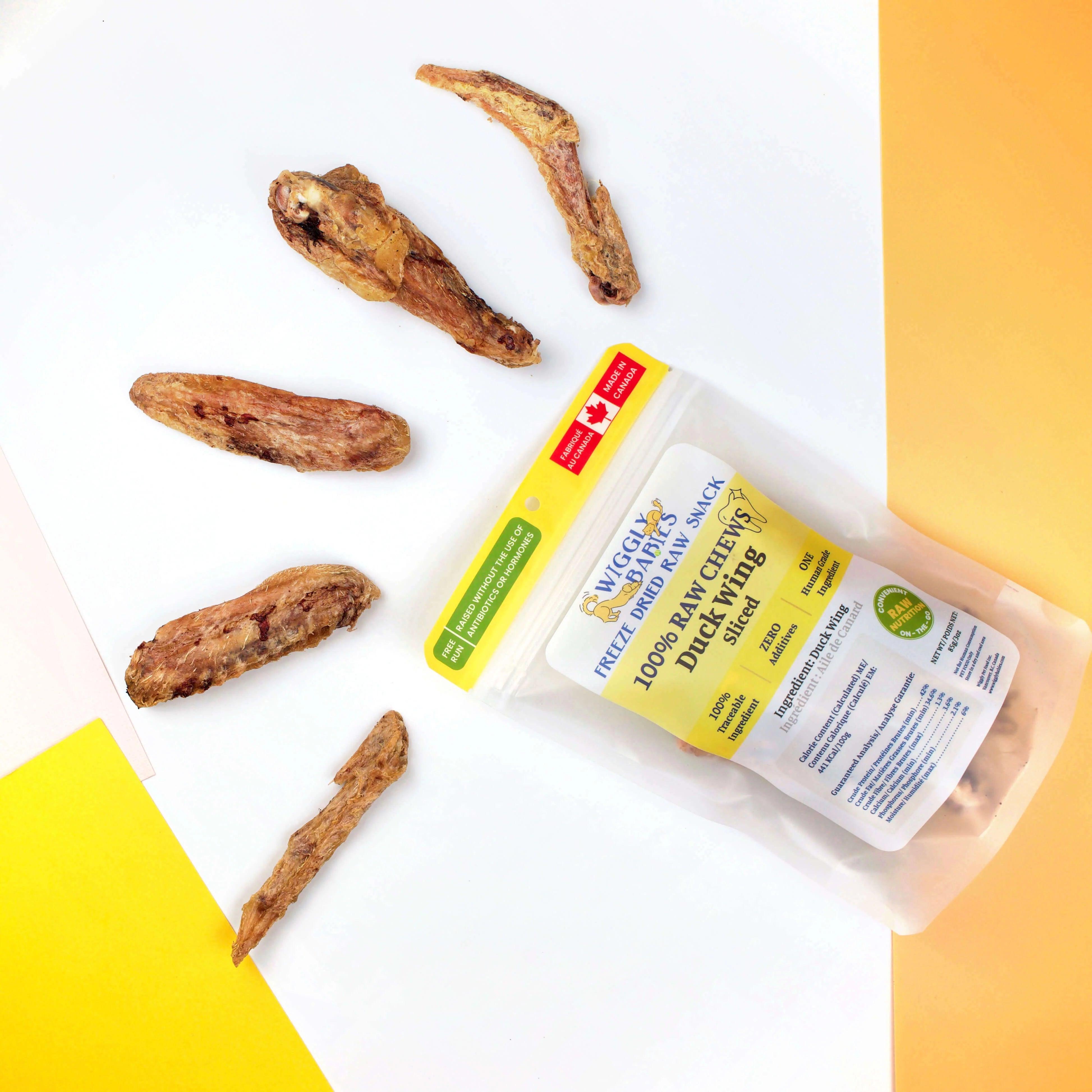 Wiggly Babies Freeze-Dried Duckwing Sliced (85g) – Tail Blazers Etobicoke